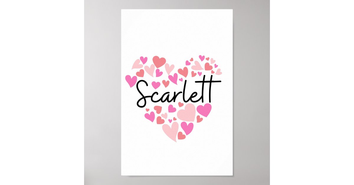 I love Scarlett Poster | Zazzle