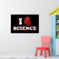 i love science / i heart science / anatomy poster | Zazzle