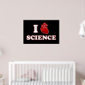 i love science / i heart science / anatomy poster | Zazzle