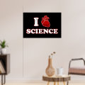 i love science / i heart science / anatomy poster | Zazzle