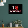 i love science / i heart science / anatomy poster | Zazzle