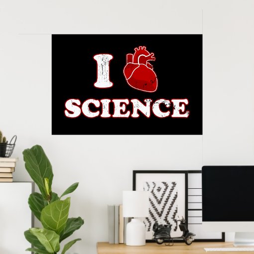 i love science / i heart science / anatomy poster | Zazzle