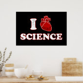 i love science / i heart science / anatomy poster | Zazzle