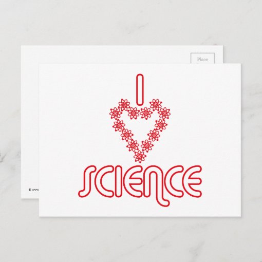 I love science postcard | Zazzle