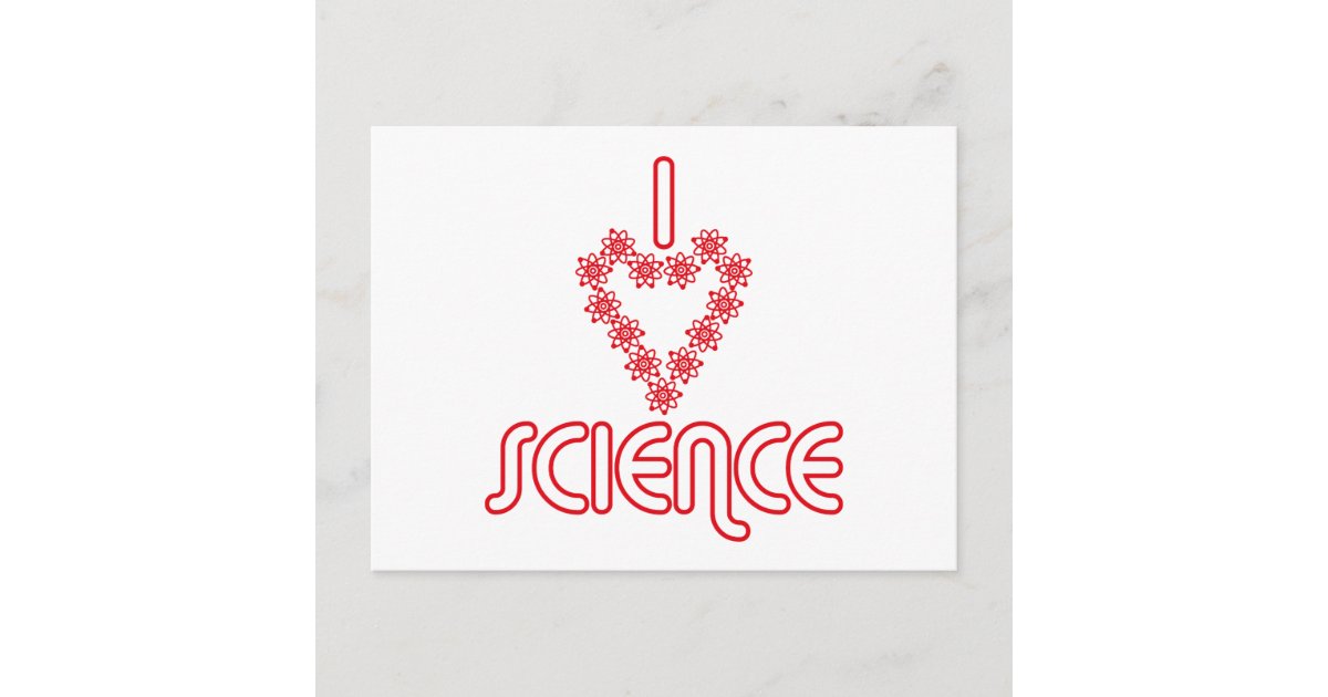 I love science postcard | Zazzle