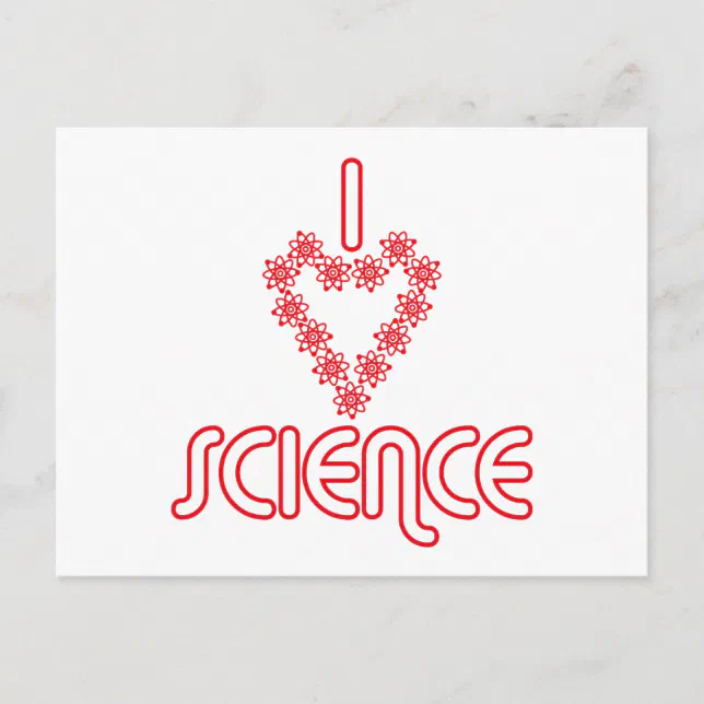 I love science postcard | Zazzle