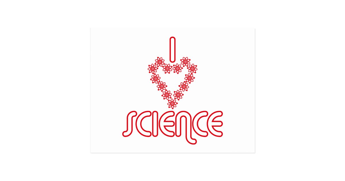 I love science postcard | Zazzle.com