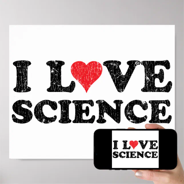 I Love Science Poster | Zazzle