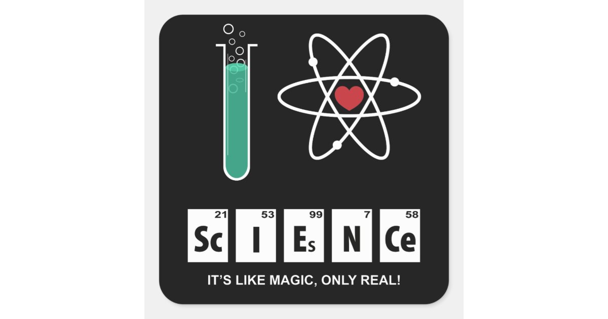 I Love Science - Sticker | Zazzle