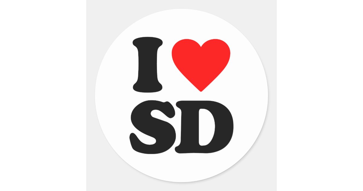 I LOVE SD CLASSIC ROUND STICKER | Zazzle