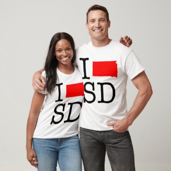 I Love SD South Dakota T-Shirt | Zazzle