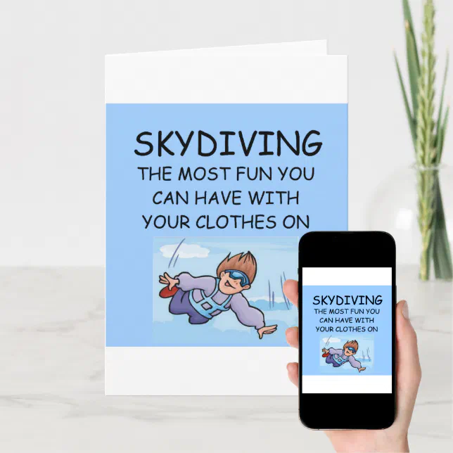 i love skydiving card | Zazzle