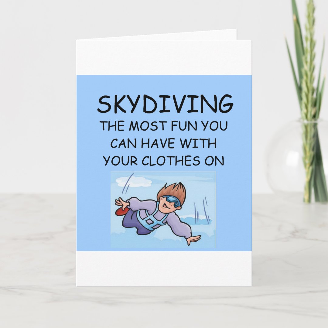 i love skydiving card | Zazzle