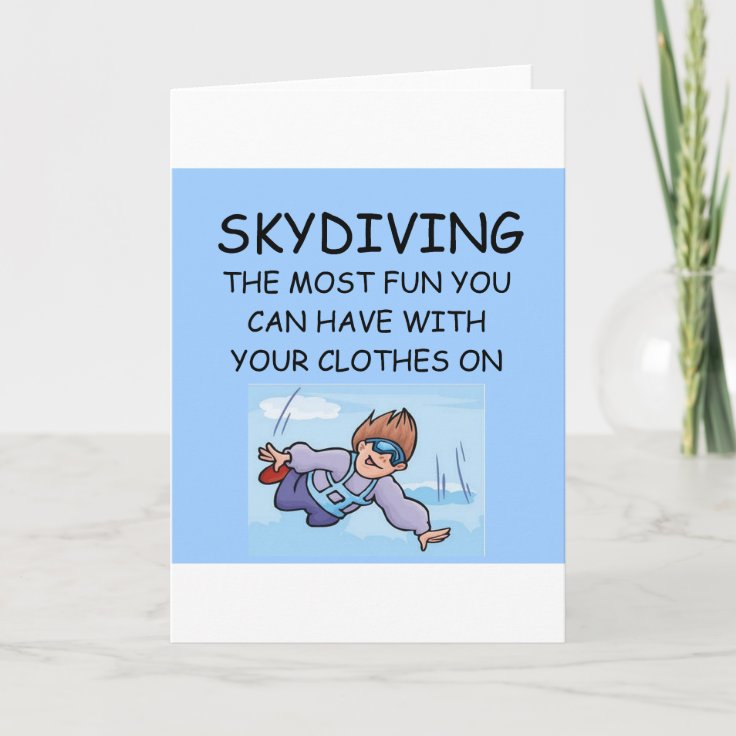 i love skydiving card | Zazzle
