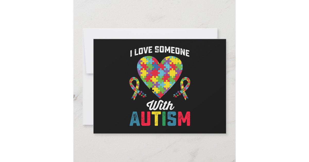 I Love Someone With Autism Awareness Invitation | Zazzle