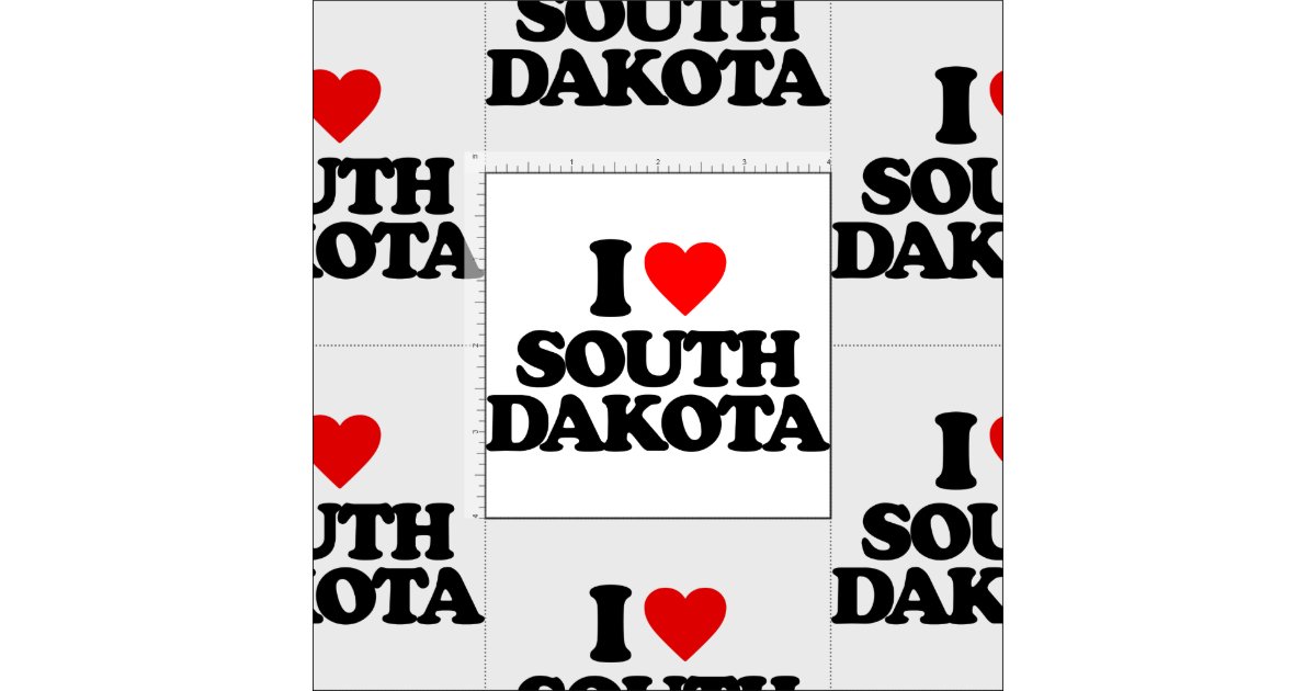 I LOVE SOUTH DAKOTA FABRIC | Zazzle