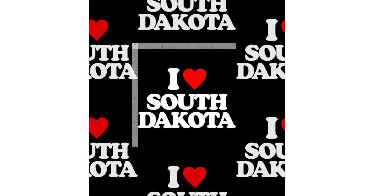 I LOVE SOUTH DAKOTA FABRIC | Zazzle.com