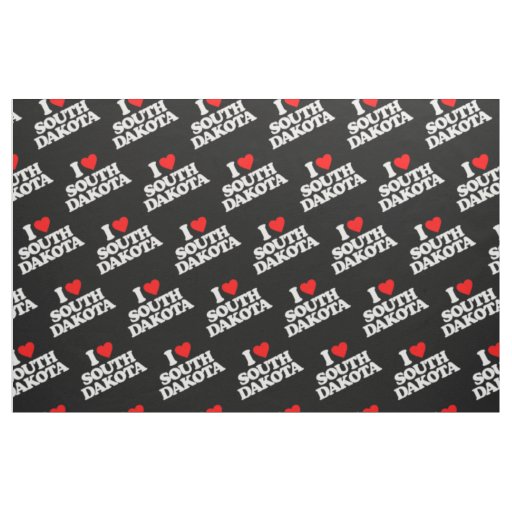 I LOVE SOUTH DAKOTA FABRIC | Zazzle