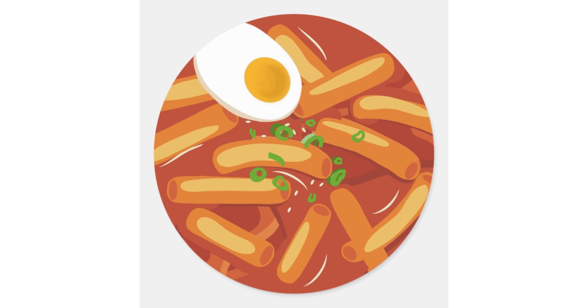 I love Spicy Tteokbokki Classic Round Sticker | Zazzle