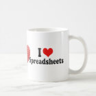 heart, SPREADSHEETS, I Coffee Mug | Zazzle.com