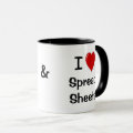 I Love Spreadsheets & Spreadsheets Love Me Mug | Zazzle