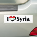 I Love Syria Flag Bumper Sticker | Zazzle
