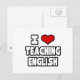 I Love Teaching English Postcard | Zazzle