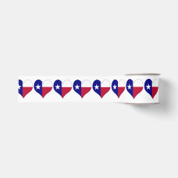 I Love Texas Flag Heart Grosgrain Ribbon | Zazzle