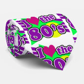I Love the 80's Geometric Neon Eighties Party Neck Tie | Zazzle