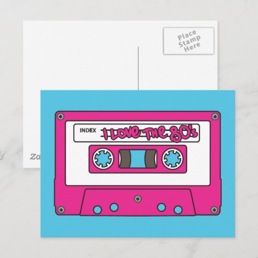 I love the 80's postcard | Zazzle