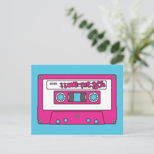 I love the 80's postcard | Zazzle