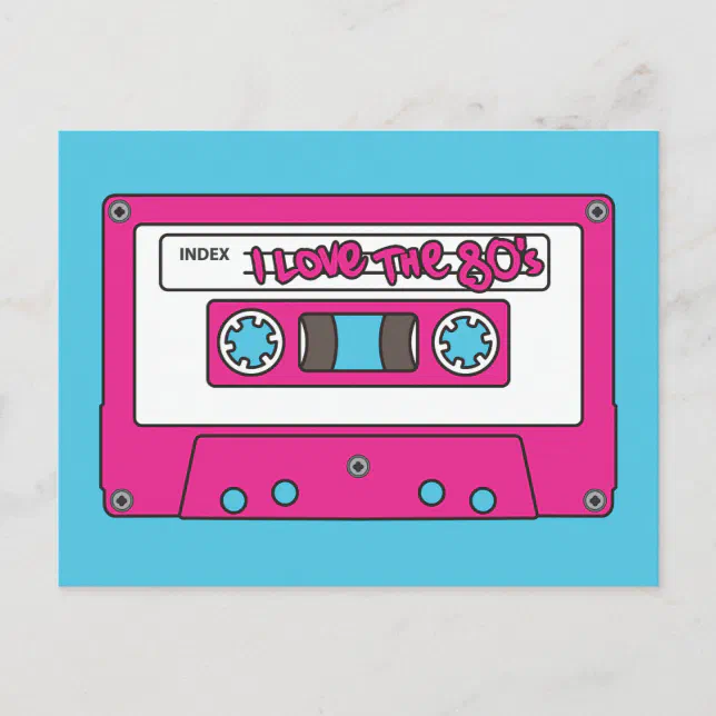 I love the 80's postcard | Zazzle