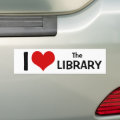 I Love the Library Bumper Sticker | Zazzle