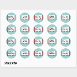 I Love The Library Classic Round Sticker | Zazzle
