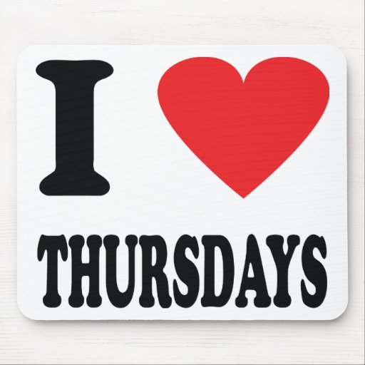 I love thursdays icon mouse pad | Zazzle