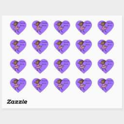 I love to dance cartoon ballet dancer heart sticker | Zazzle