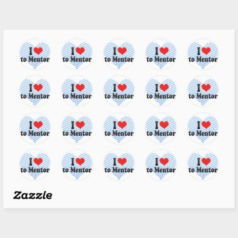I Love to Mentor Classic Round Sticker | Zazzle