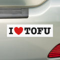 I Love Tofu Bumper Sticker | Zazzle