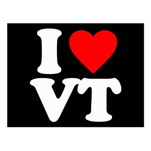 I LOVE VT POSTCARD | Zazzle
