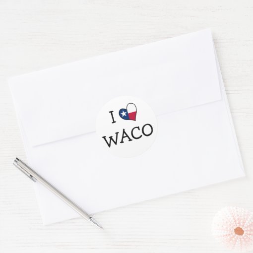 I Love Waco Classic Round Sticker | Zazzle