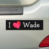 I Love Wade Bumper Sticker | Zazzle