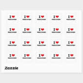 I Love Wisconsin Square Sticker | Zazzle