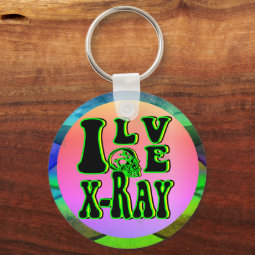 I Love X-Ray Keychain | Zazzle