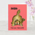 I Love You a Hole Bunch Mom Cat Card | Zazzle