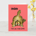 I Love You a Hole Bunch Mom Cat Card | Zazzle