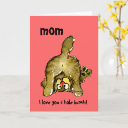 I Love You a Hole Bunch Mom Cat Card | Zazzle