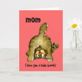 I Love You a Hole Bunch Mom Cat Card | Zazzle
