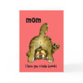 I Love You a Hole Bunch Mom Cat Card | Zazzle