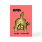 I Love You a Hole Bunch Mom Cat Card | Zazzle