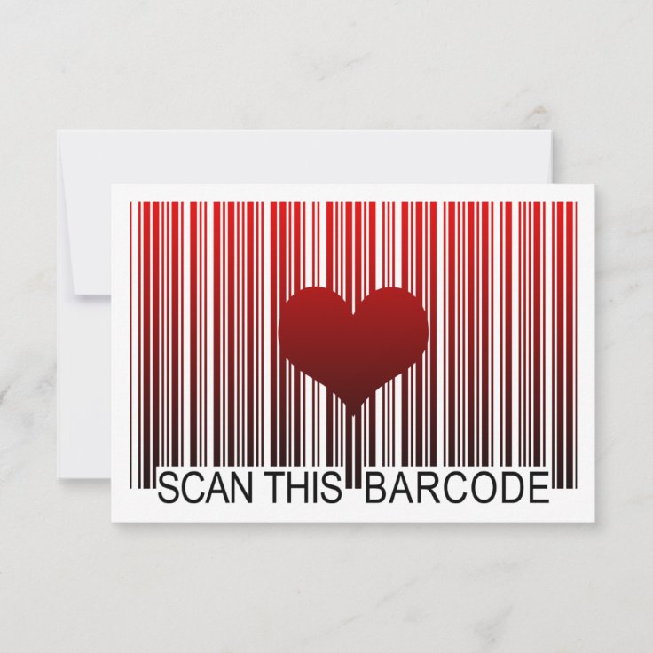 I LOVE YOU BARCODE INVITATION | Zazzle